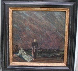 Jugendstilgemälde, Öl auf Holz, Julius Diez – 77,9 – antea – altekunst